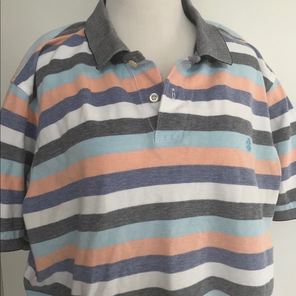 Izod | Shirts | Izod Mens Striped Polo Shirt In Pastel Colors Xl | Poshmark